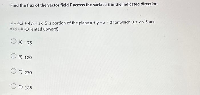 Solved Find the flux of the vector field F across the | Chegg.com