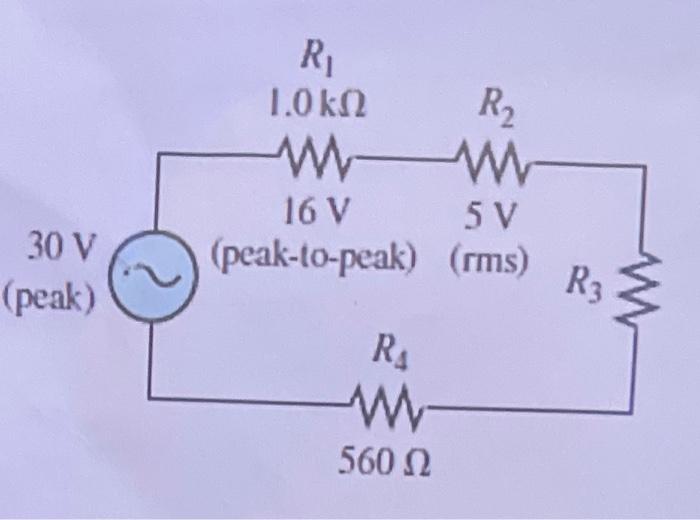 Solved Determine the rms voltage across R3 in the following | Chegg.com