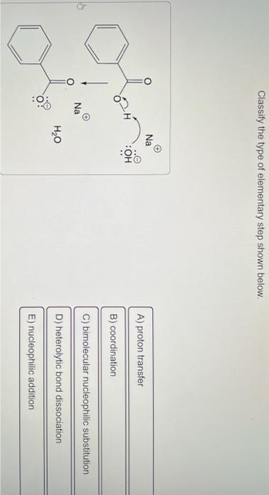Solved Classify the type of elementary step shown | Chegg.com