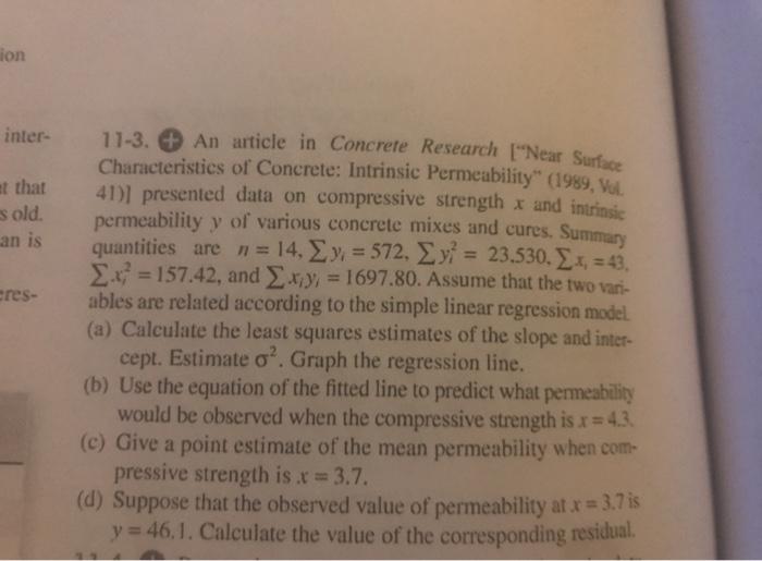 Solved expected for 11-3. Table 11E-1 presents data on the | Chegg.com
