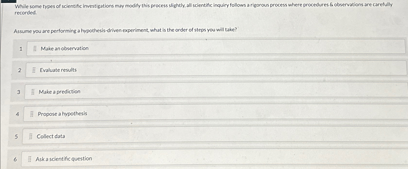 Solved While some types of scientific investigations may | Chegg.com