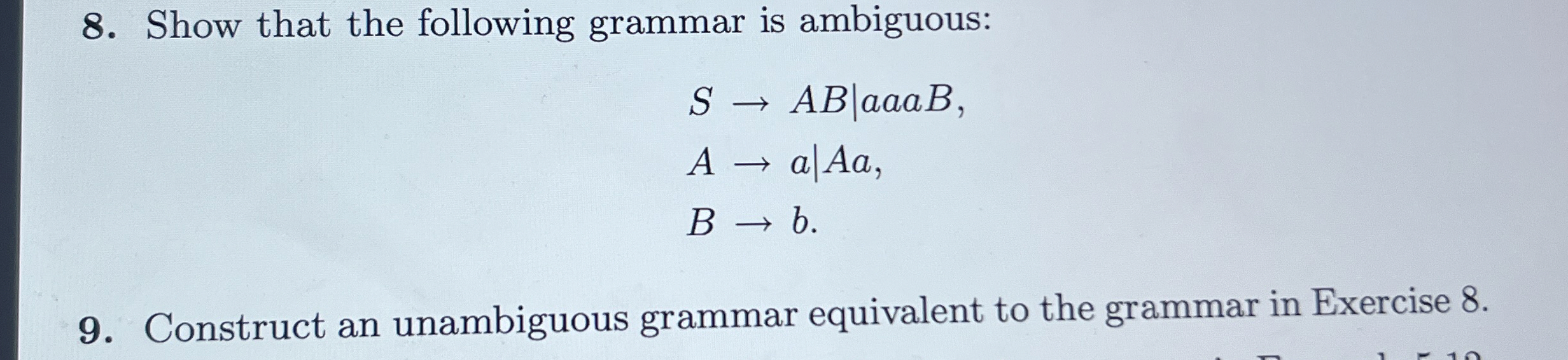 Solved Show that the following grammar is | Chegg.com