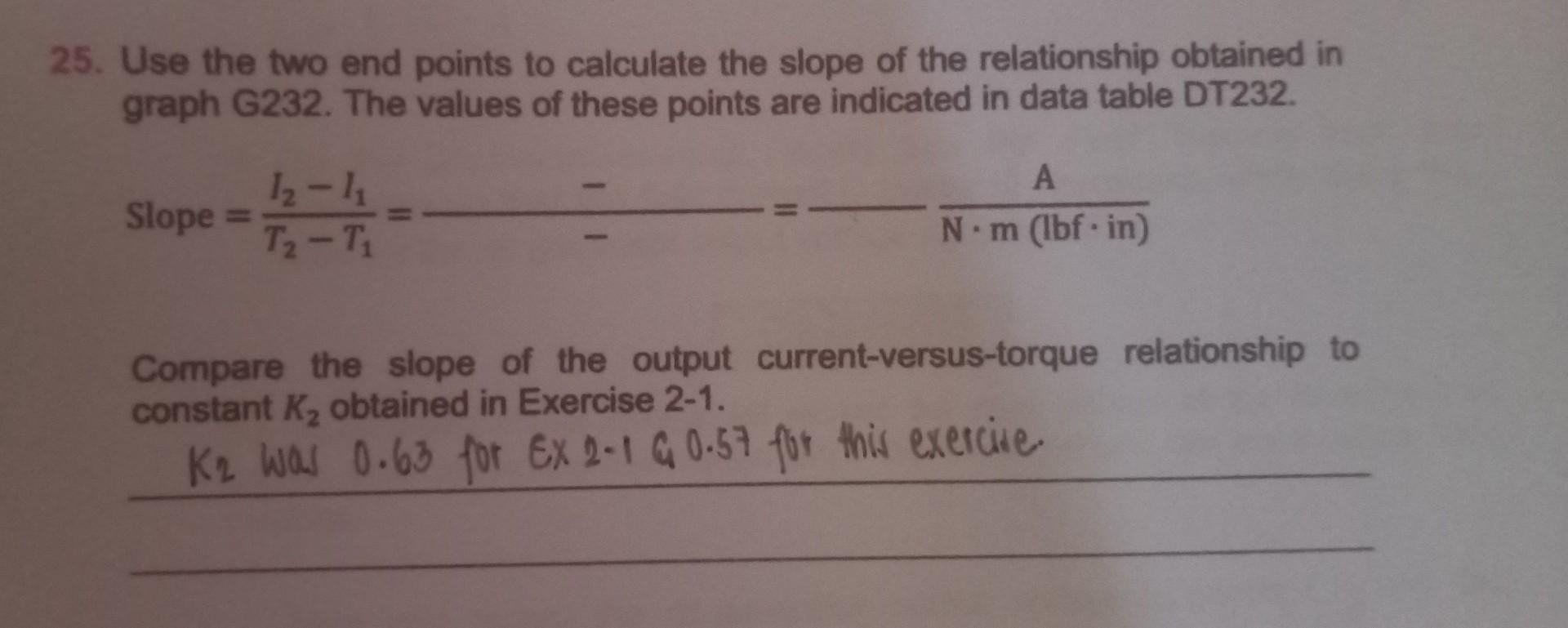 Solved Kindly answer the no 25 question using the slope | Chegg.com