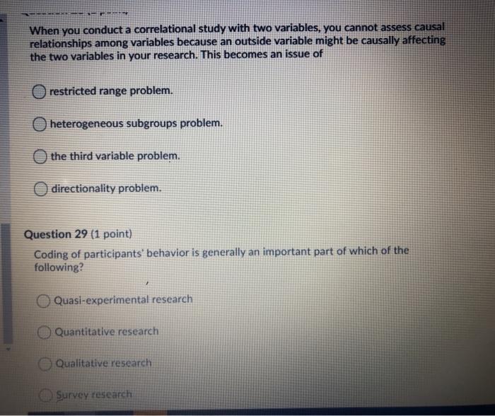 Solved When you conduct a correlational study with two | Chegg.com