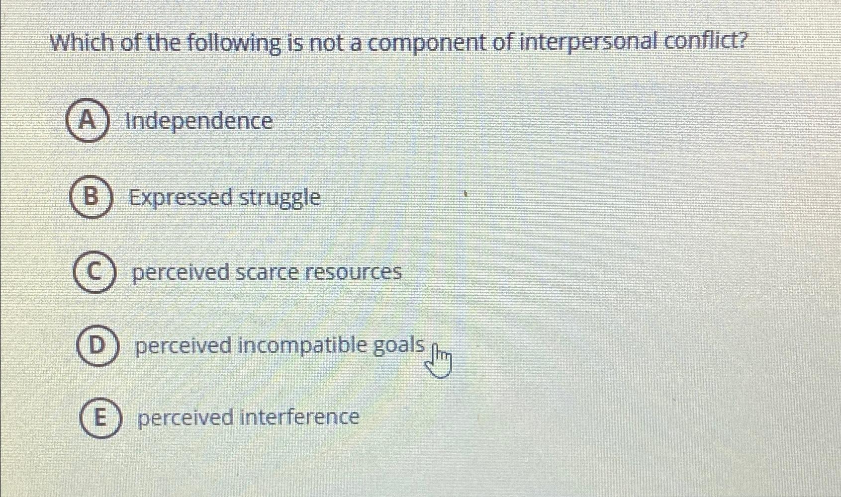 Solved Which of the following is not a component of | Chegg.com