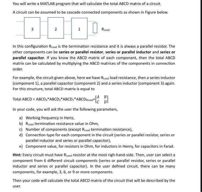 Solved You Will Write A Matlab Program That Will Calculate 