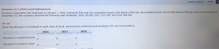 Solved PLINTER VERSION BEN Exercise 14-2 (Part Level | Chegg.com