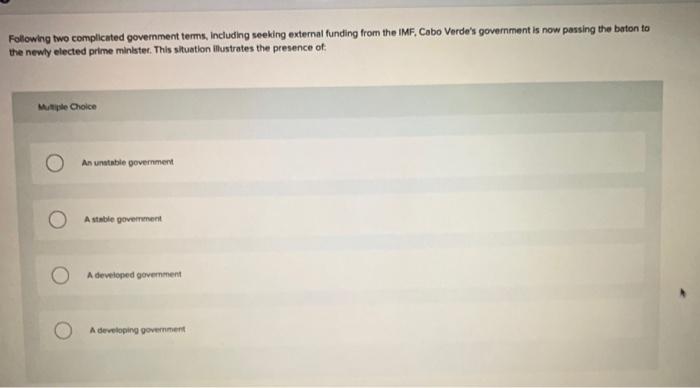 Solved Following two complicated government terms, including | Chegg.com