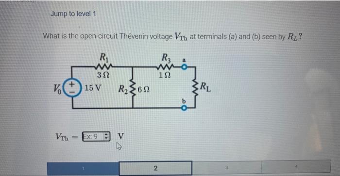 Solved What is the open-circuit Thévenin voltage VTh at | Chegg.com