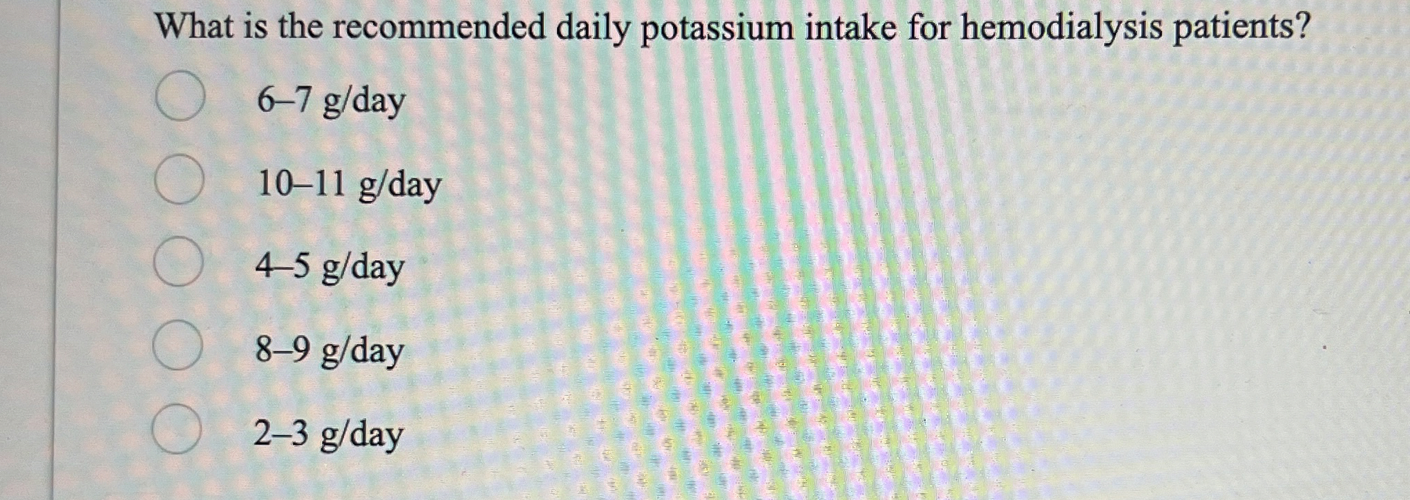 Solved What is the recommended daily potassium intake for | Chegg.com