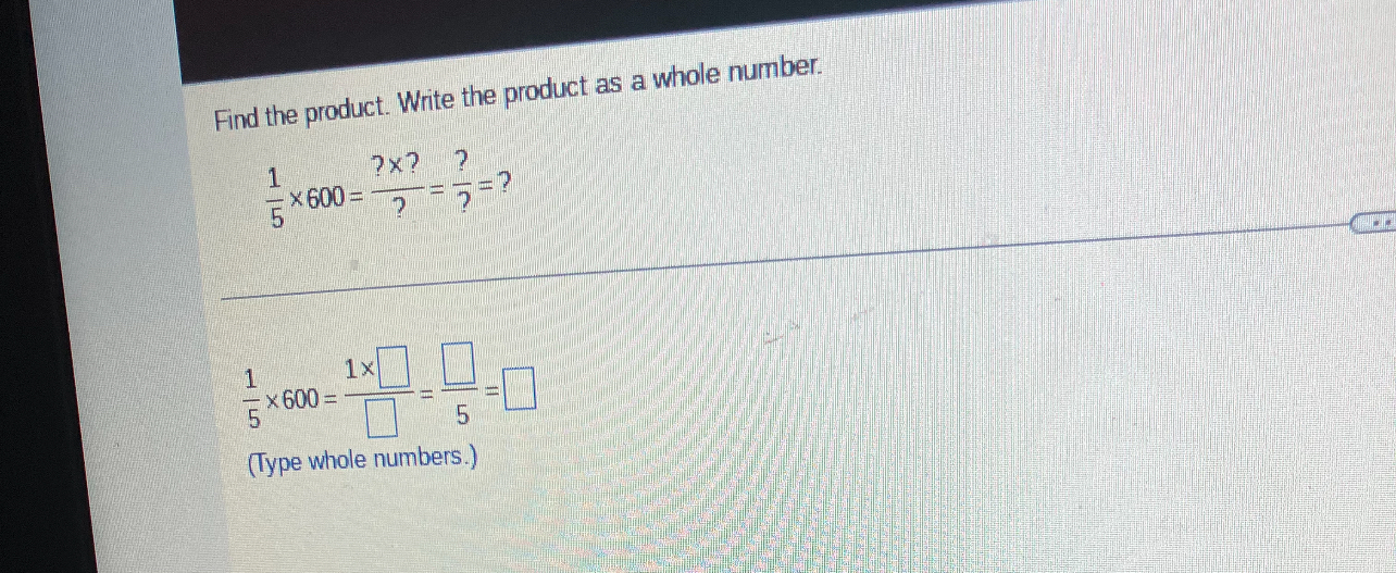Solved Find the product. Write the product as a whole | Chegg.com