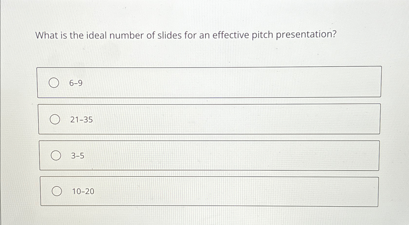 Solved What is the ideal number of slides for an effective | Chegg.com