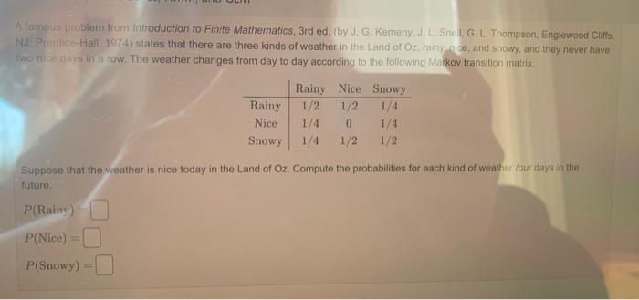 Solved A famous problem from Introduction to Finite | Chegg.com