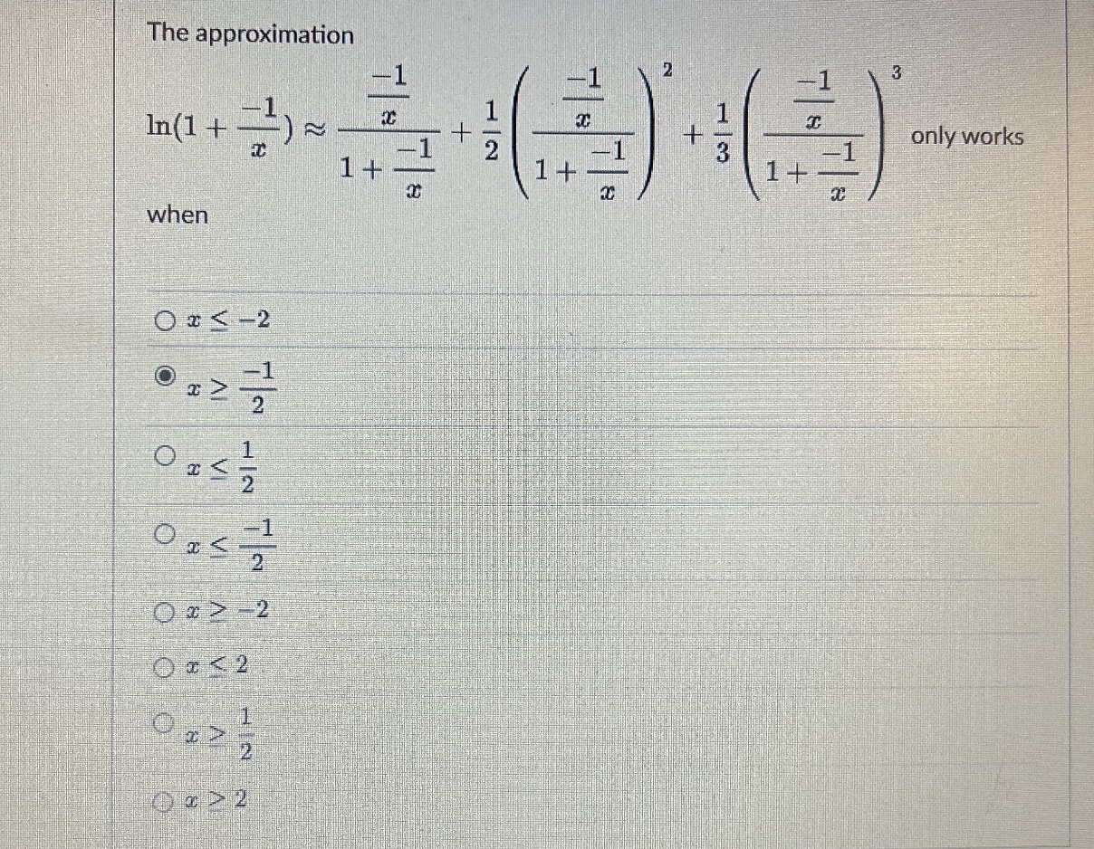 Solved by an EXPERT The approximation | Chegg.com