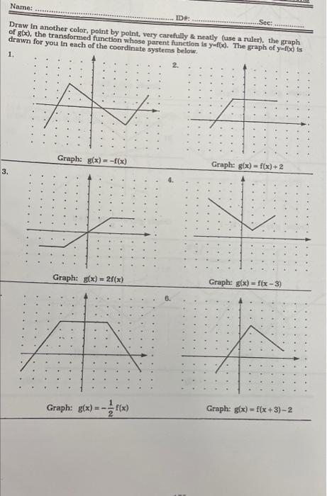 Solved Draw in another color, point by point, very carefully | Chegg.com