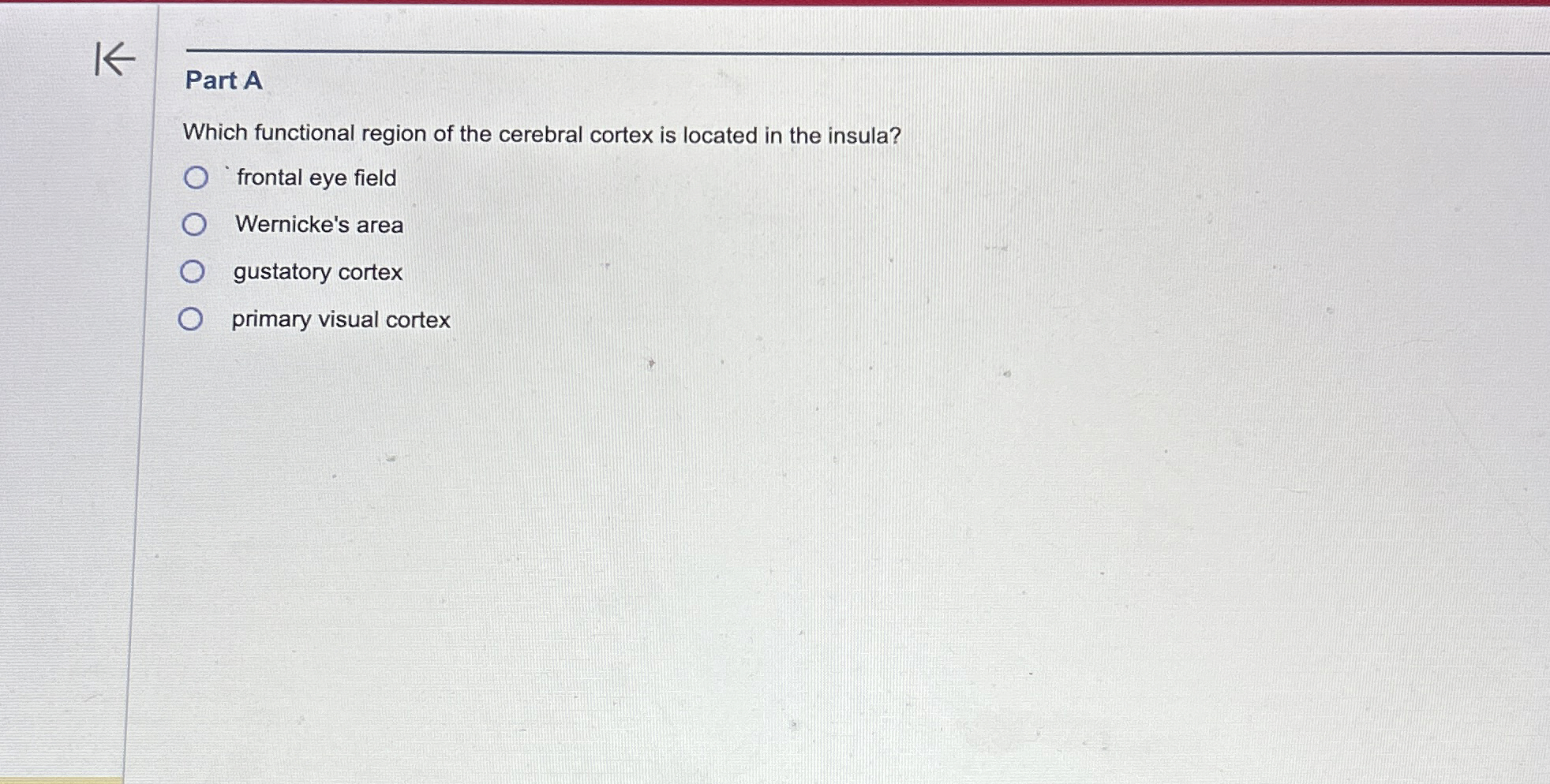 Solved Part AWhich functional region of the cerebral cortex | Chegg.com