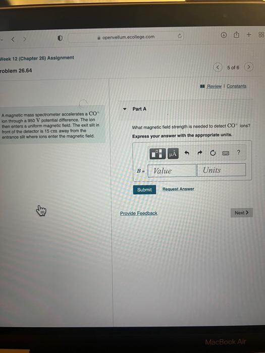 Solved openvellum.ecollege.com + 88 MacBook Air | Chegg.com