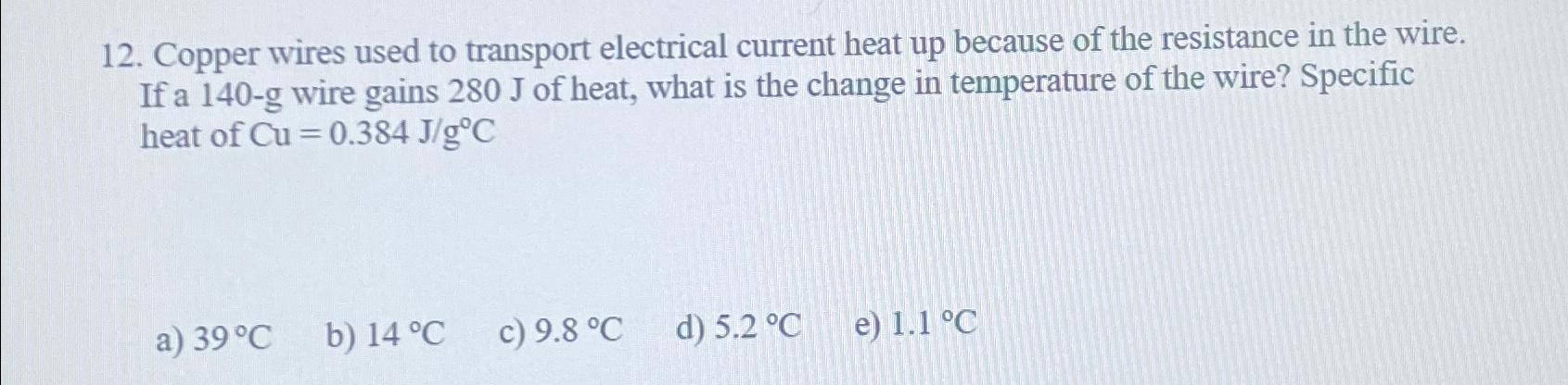 Solved Copper wires used to transport electrical current | Chegg.com