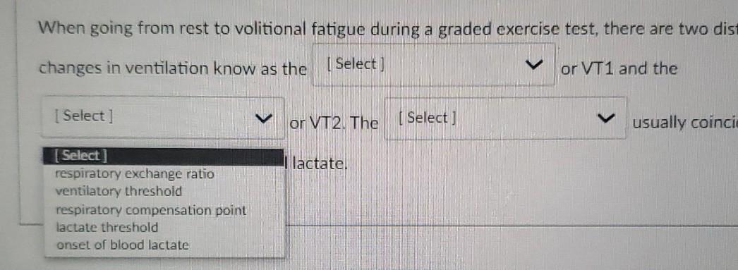 Solved When going from rest to volitional fatigue during a | Chegg.com