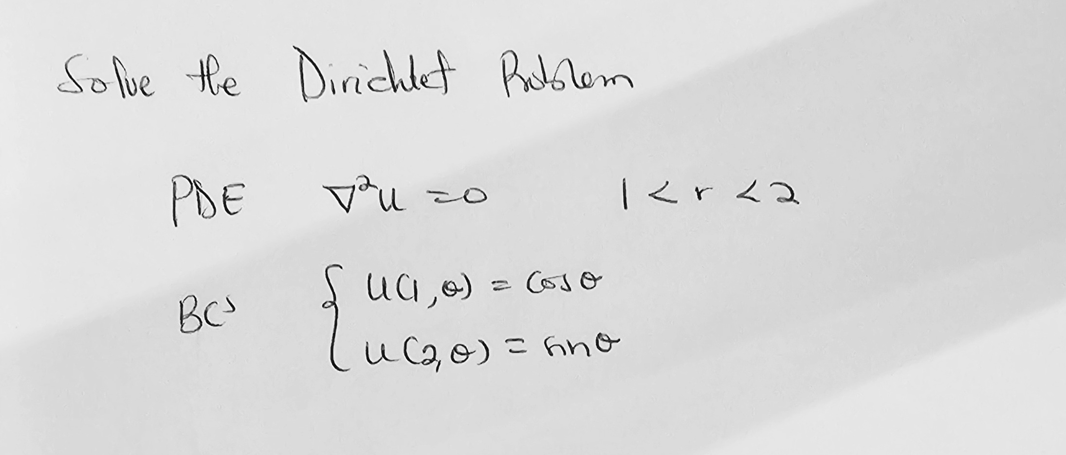 Solved Solve the Dirichlet RoblemPDE | Chegg.com