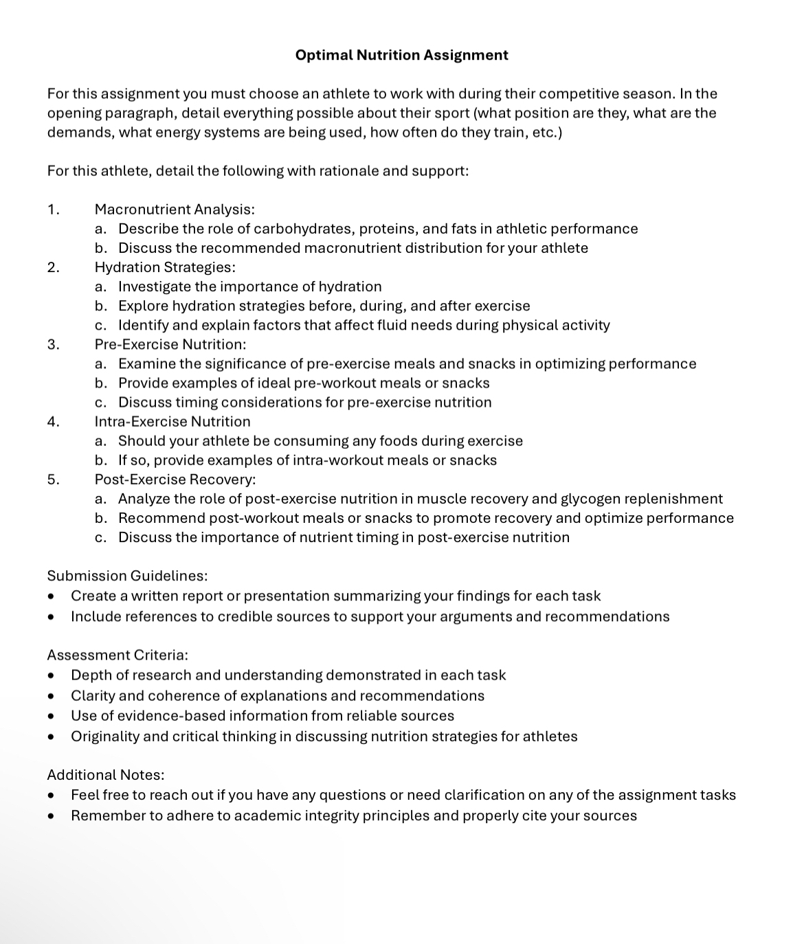 How to solve Optimal Nutrition AssignmentFor this | Chegg.com