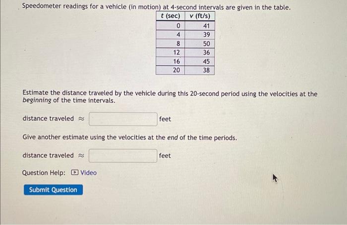 Solved Estimate the distance traveled by the vehicle during | Chegg.com