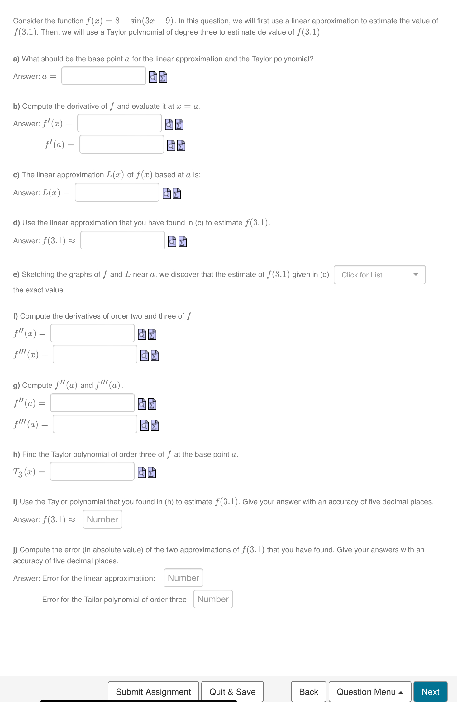 Solved Consider the function f(x)=8+sin(3x-9). ﻿In this | Chegg.com