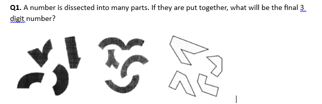 Solved Q1. ﻿A number is dissected into many parts. If they | Chegg.com