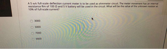 Solved A5 mA full-scale deflection current meter is to be | Chegg.com