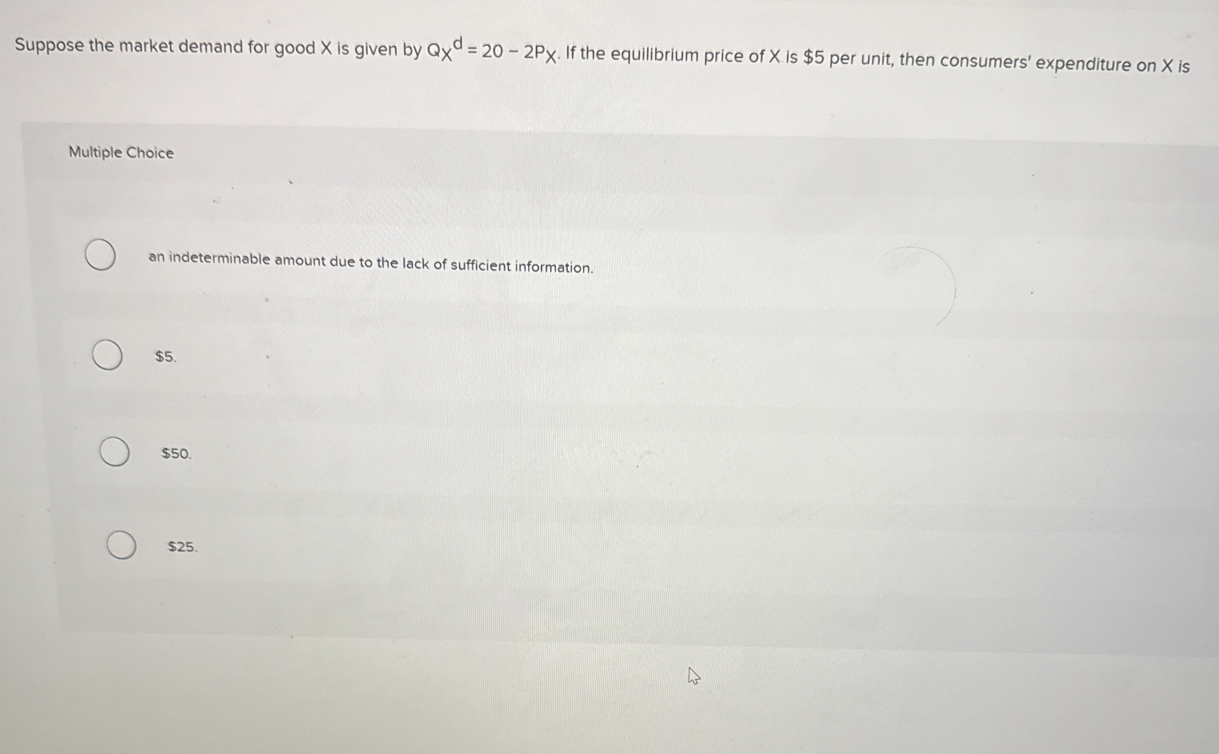 Solved The curve that summarizes the total quantity | Chegg.com