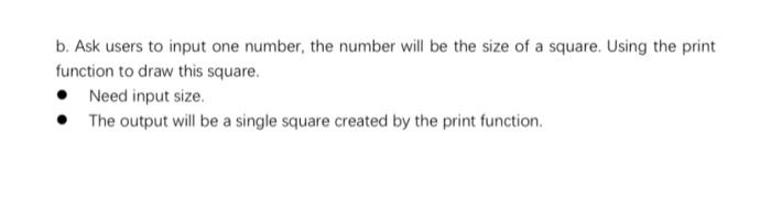 Solved b. Ask users to input one number, the number will be | Chegg.com