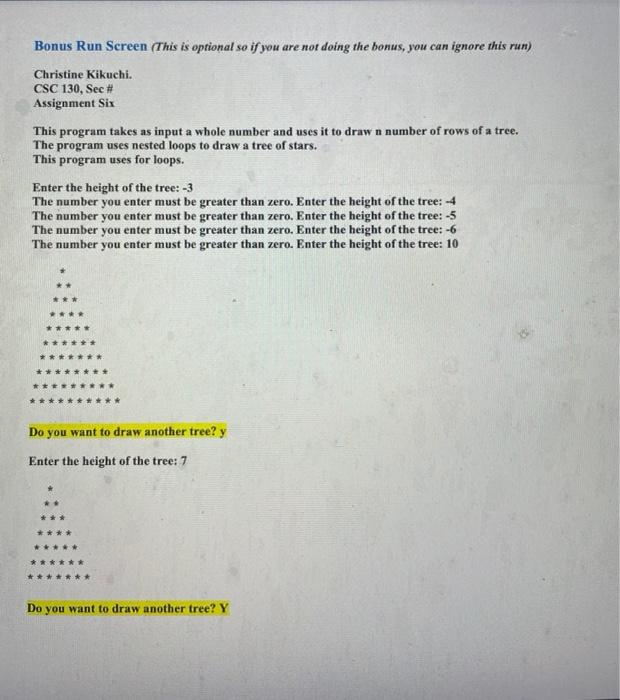 Solved You will create a new program called Assignment6. The | Chegg.com