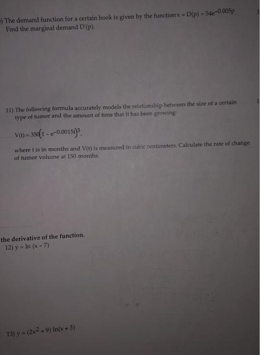 Solved I need to use the chain rule to solve these please or | Chegg.com