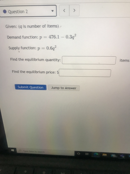 Solved Given: (q is number of items) Demand | Chegg.com
