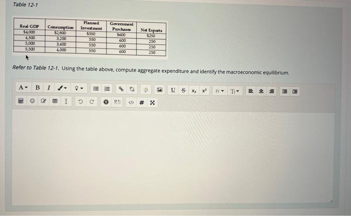 Solved Table 12−1 Refer to Table 12-1. Using the table | Chegg.com