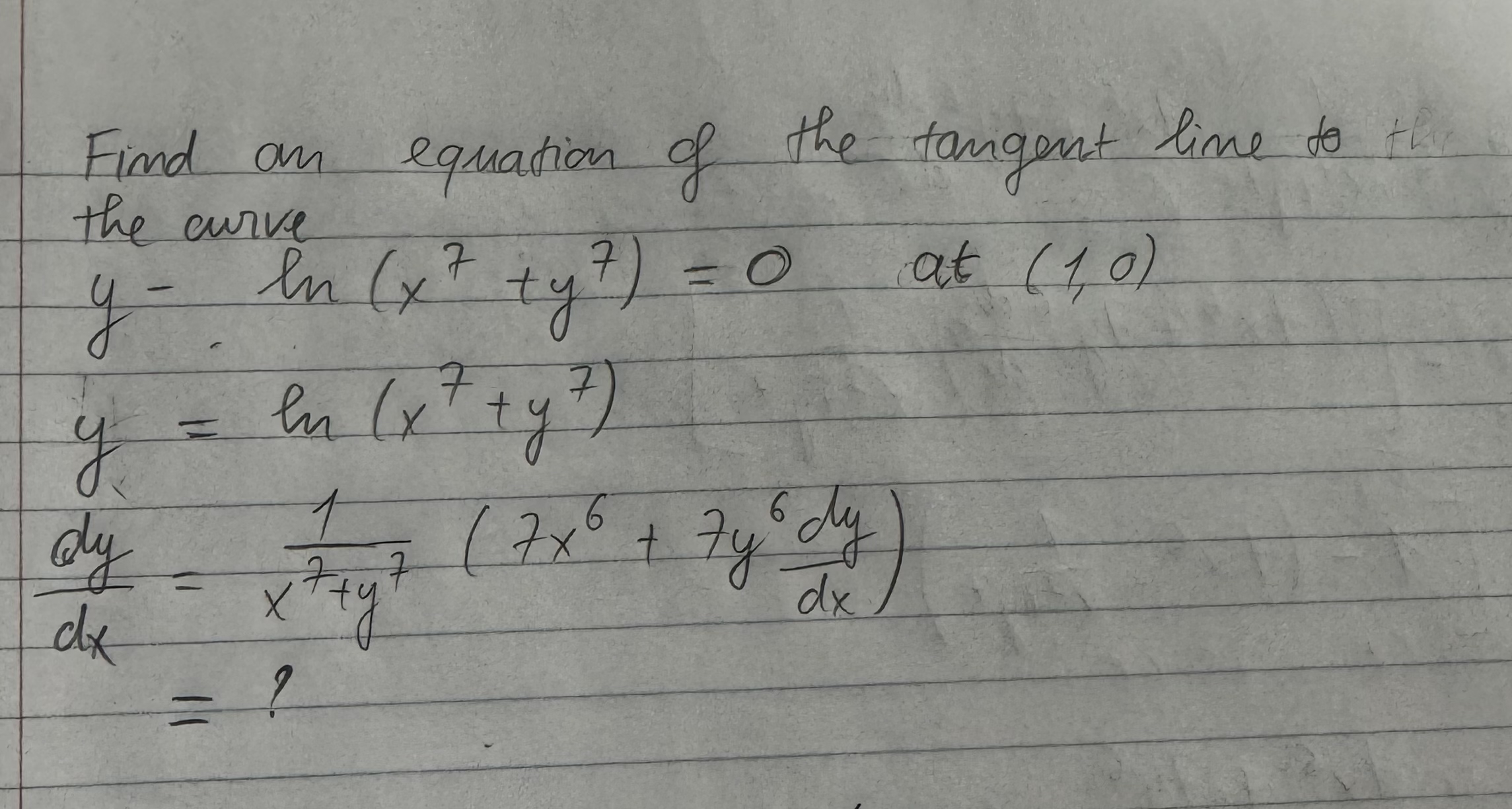 Find an equation of the tangent line to th the curve | Chegg.com