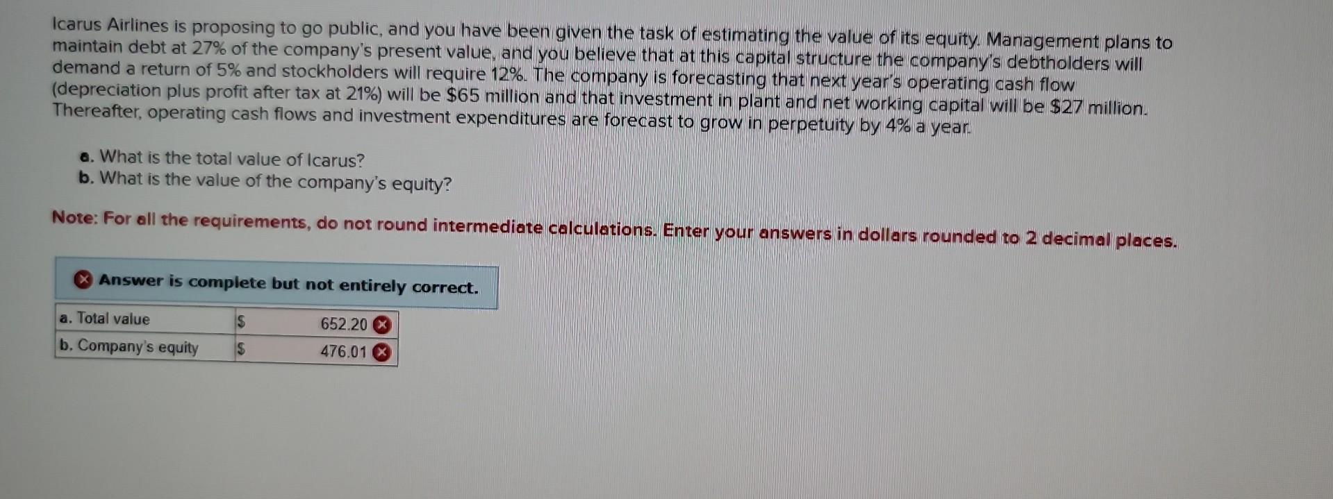 Solved Icarus Airlines is proposing to go public, and you | Chegg.com