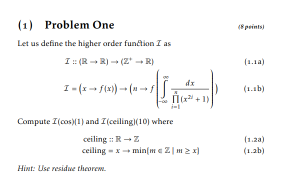 Solved (1) ﻿Problem OneLet us define the higher order | Chegg.com