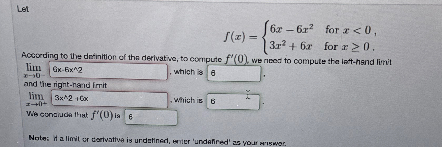 Solved Letf(x)={6x-6x2 for x
