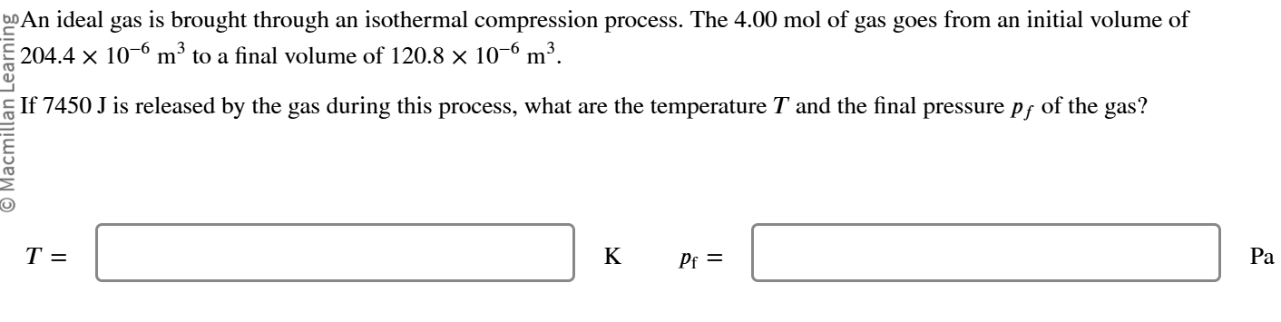 Solved An ideal gas is brought through an isothermal | Chegg.com