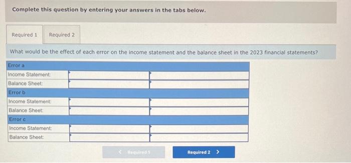 Solved Exercise 20-23 (Algo) Error correction; three errors | Chegg.com