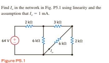 Solved Find I, in the network in Fig. P5.1 using linearity | Chegg.com