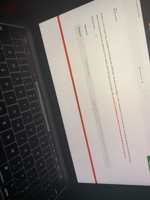 Solved 10 Question ters 8.9.30) ordinary and you to the | Chegg.com