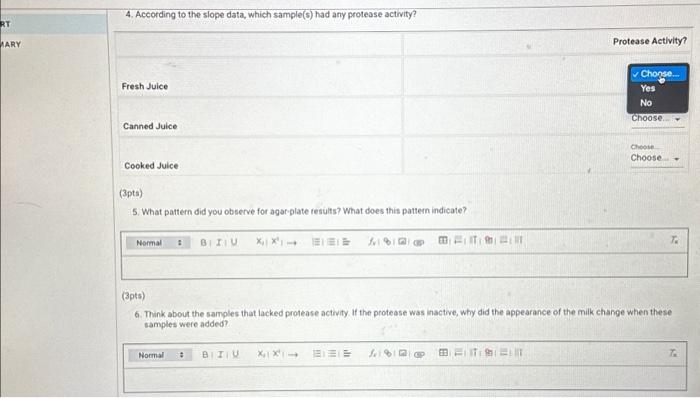 (5pts) What is the slope of the cooked juice | Chegg.com