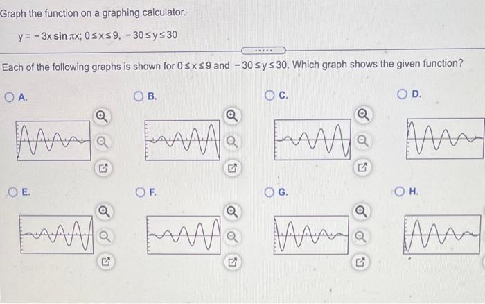 Solved Use a graphing calculator set in radian mode to graph | Chegg.com