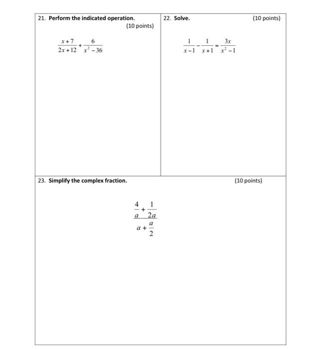 Solved 23. Simplify the complex fraction. 110 a+2aa4+2a1 | Chegg.com