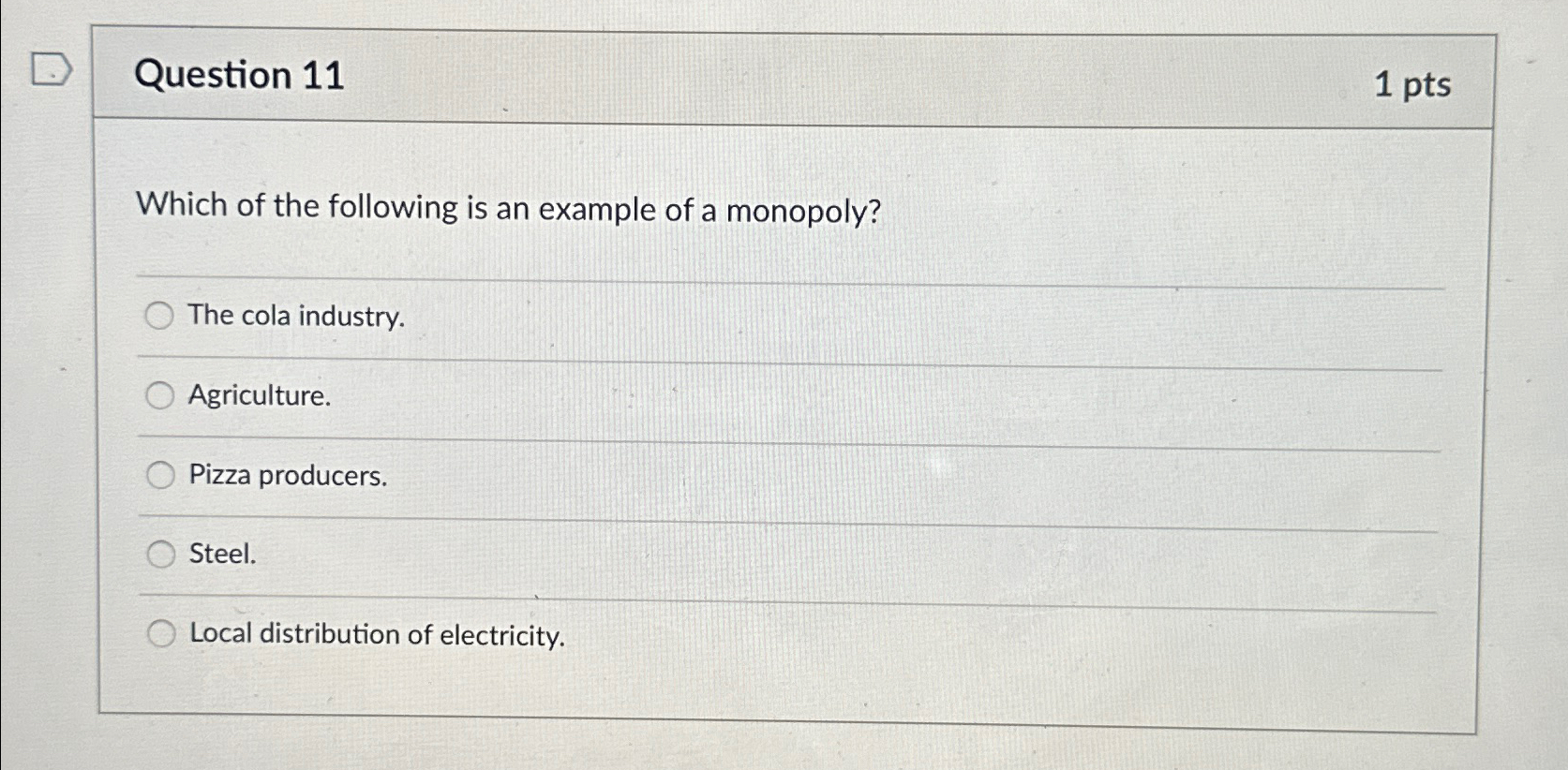 Solved Question 111ptsWhich of the following is an example | Chegg.com