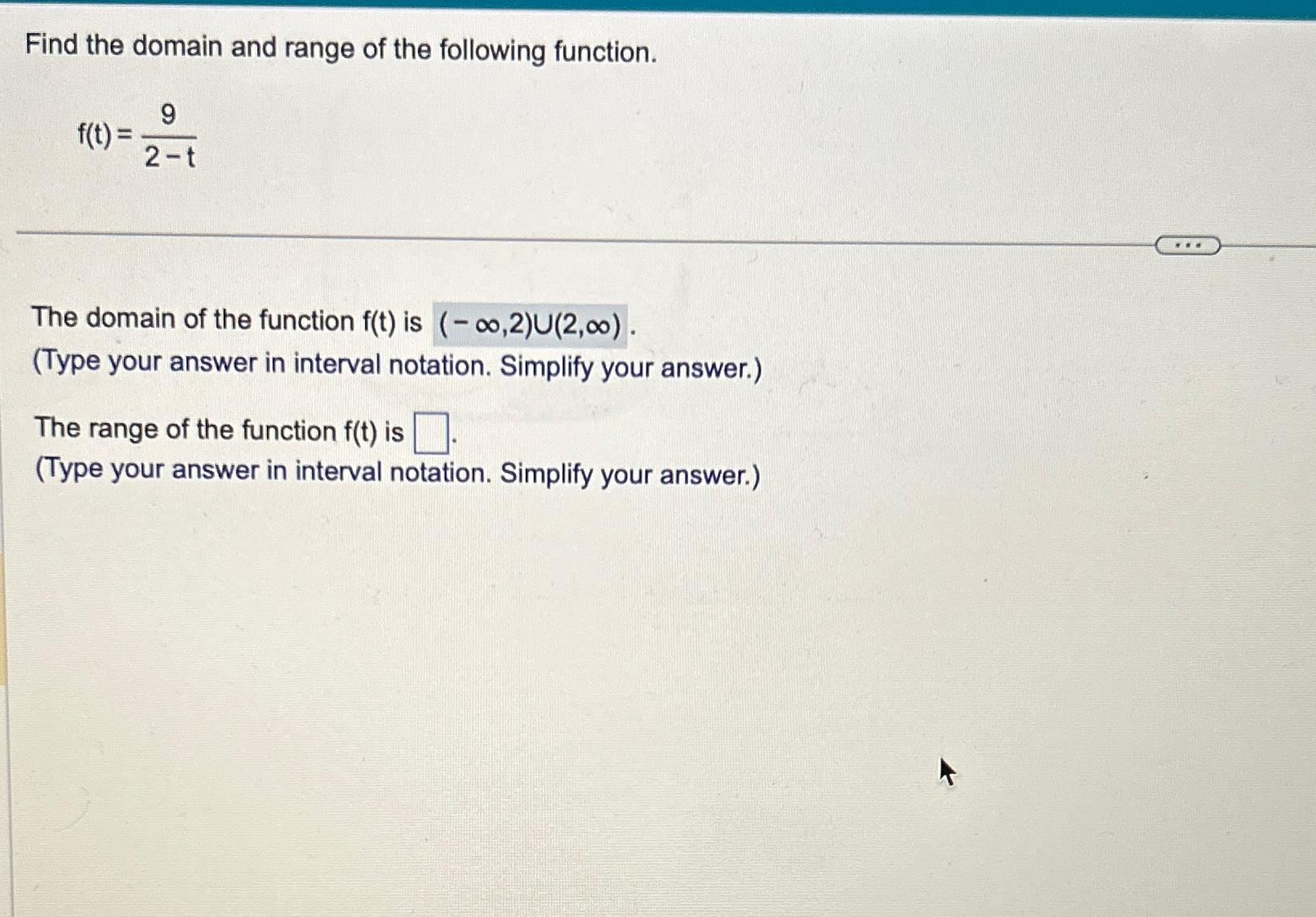 Solved Find The Domain And Range Of The Following