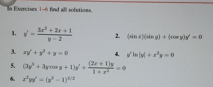 Solved In Exercises 1-6 find all solutions. 3.72 +2.c + 1 1. | Chegg.com