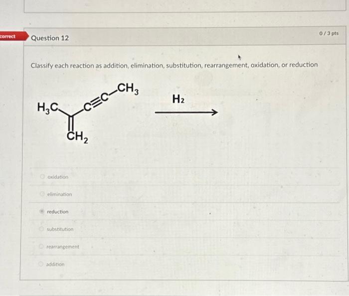 Solved Classify each reaction as addition, elimination, | Chegg.com